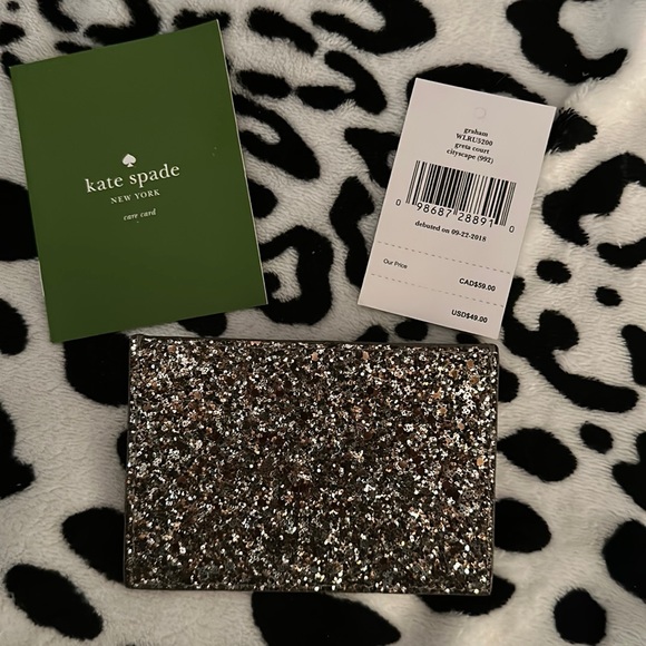 kate spade | Accessories | Nwt Kate Spade Sparkle Card Holder | Poshmark